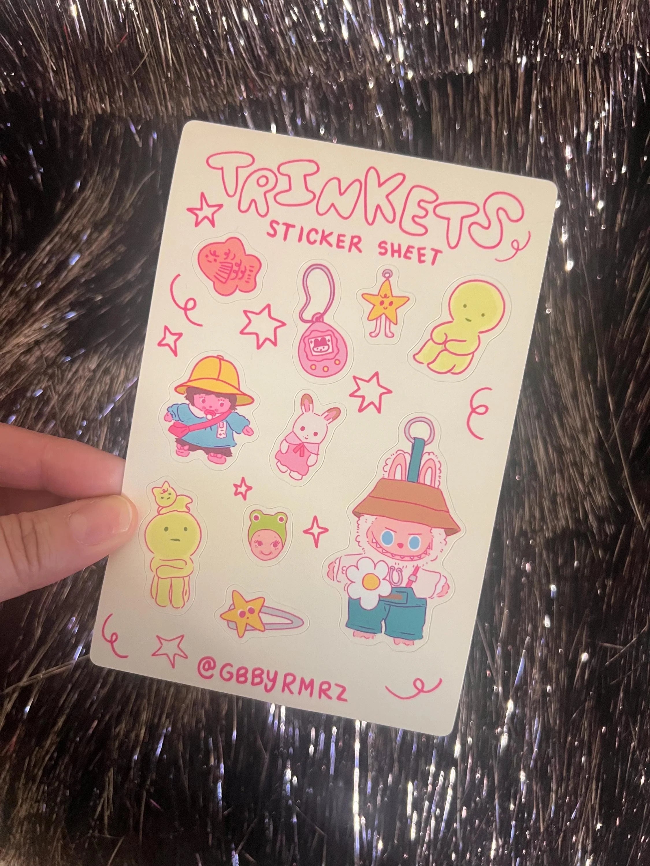Trinkets Sticker Sheet – Be Nice Have Fun